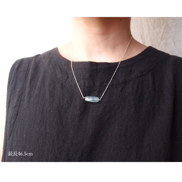 【SV】Aqua Blue Kyanite × Labradorite 2Way Necklace／カイヤナイト ネックレス | iichi 日々の暮らしを心地よくするハンドメイドや ...
