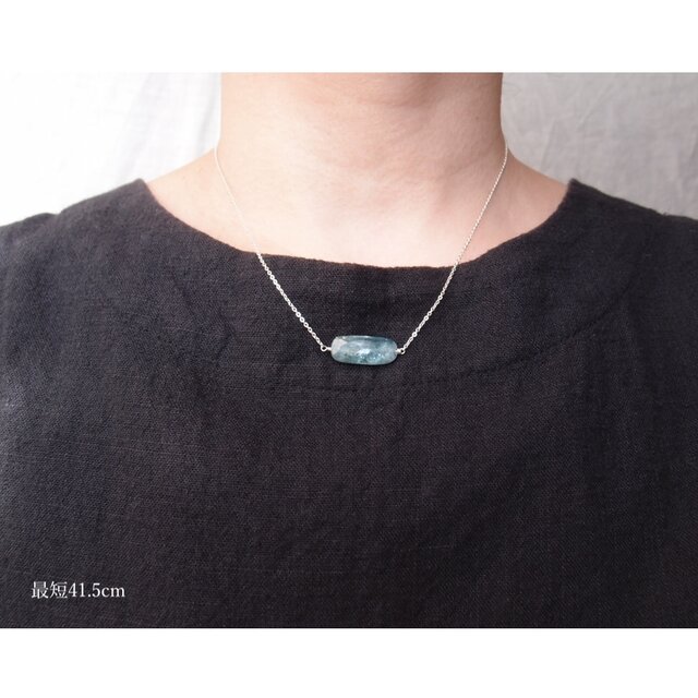 【SV】Aqua Blue Kyanite × Labradorite 2Way Necklace／カイヤナイト ネックレス | iichi 日々の暮らしを心地よくするハンドメイドや ...