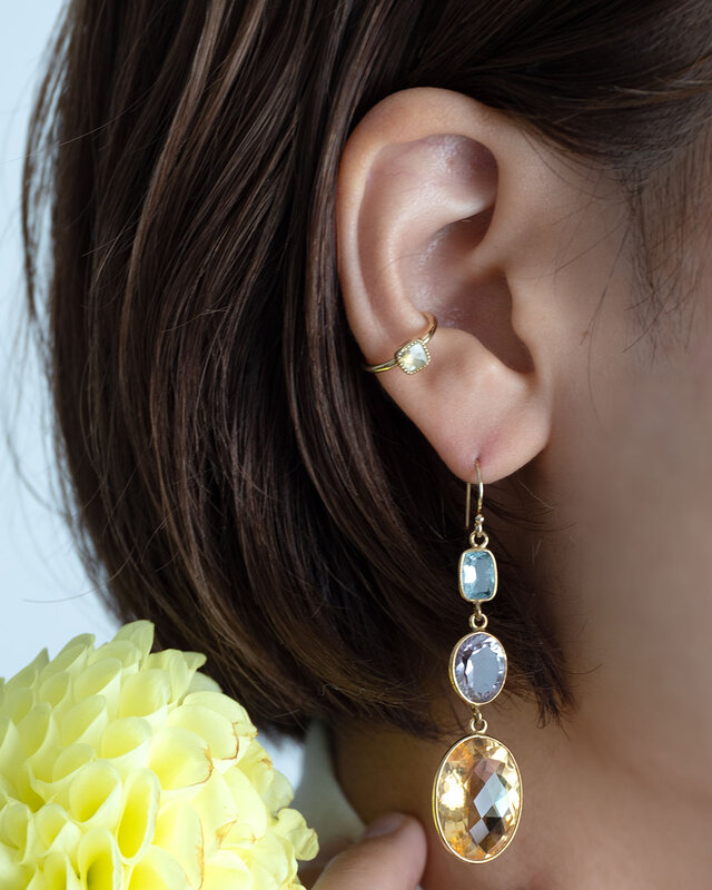 【50%OFF GW限定】K18 Slice Diamond Ear Cuff | iichi 日々の暮らしを心地よくするハンドメイドやアンティークのマーケットプレイス