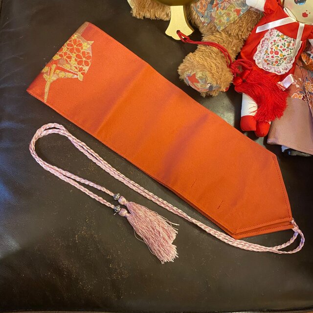 着物リメイク セミロング ワンピース ドレス 洗える 化繊 名古屋帯サッシュベルト 和洋折衷 KW-962 | iichi 日々の暮らしを心地よくするハンドメイドやアンティークのマーケットプレイス