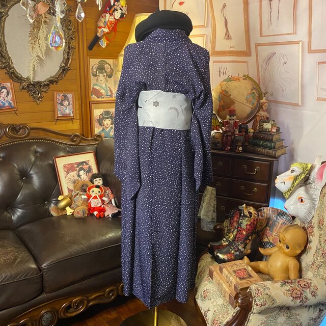着物リメイク ロング ワンピース ドレス 洗える 化繊 京袋帯 着物リメイク ロング ワンピース ドレス 洗える 化繊 京袋帯