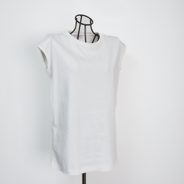 柔らかストレッチ ショートスリーブTee ホワイト 0707WH | iichi 日々の暮らしを心地よくするハンドメイドやアンティークのマーケットプレイス