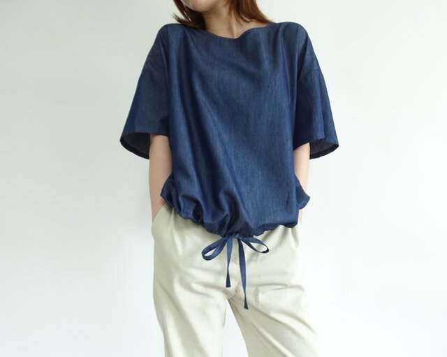 ワンウォッシュ4.5oz/ドロストインディゴプルオーバー | iichi 日々の暮らしを心地よくするハンドメイドやアンティークのマーケットプレイス
