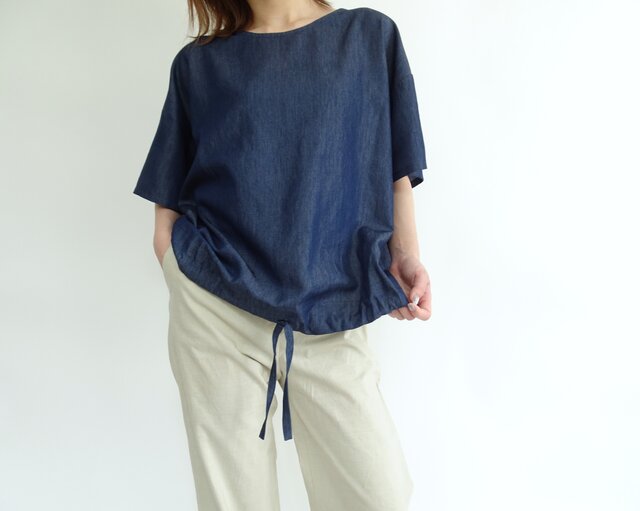 ワンウォッシュ4.5oz/ドロストインディゴプルオーバー | iichi 日々の暮らしを心地よくするハンドメイドやアンティークのマーケットプレイス