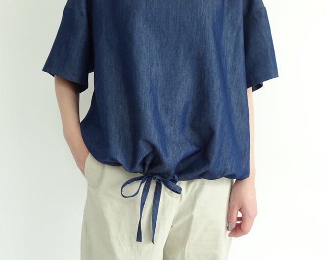 ワンウォッシュ4.5oz/ドロストインディゴプルオーバー | iichi 日々の暮らしを心地よくするハンドメイドやアンティークのマーケットプレイス