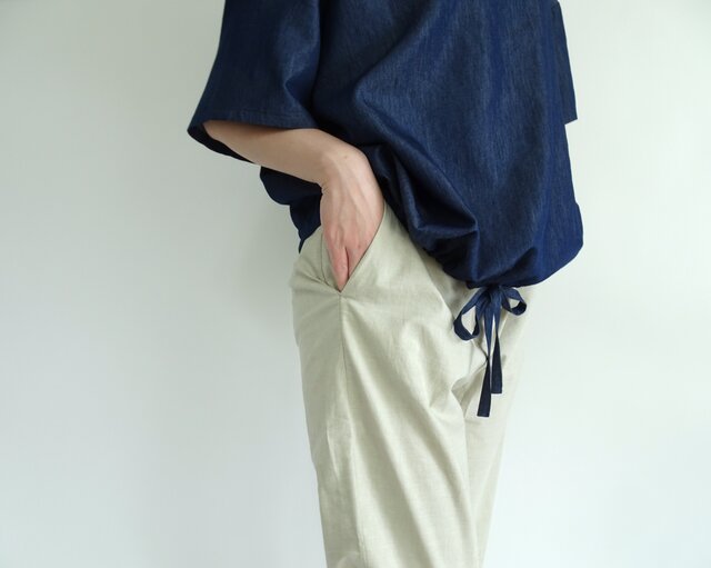 ワンウォッシュ4.5oz/ドロストインディゴプルオーバー | iichi 日々の暮らしを心地よくするハンドメイドやアンティークのマーケットプレイス