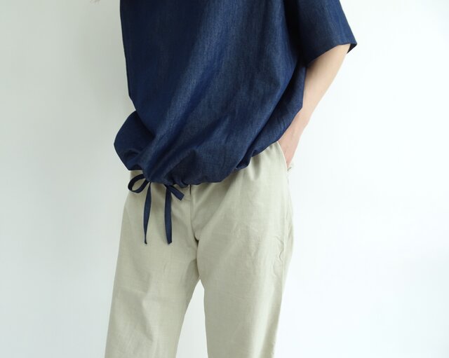 ワンウォッシュ4.5oz/ドロストインディゴプルオーバー | iichi 日々の暮らしを心地よくするハンドメイドやアンティークのマーケットプレイス