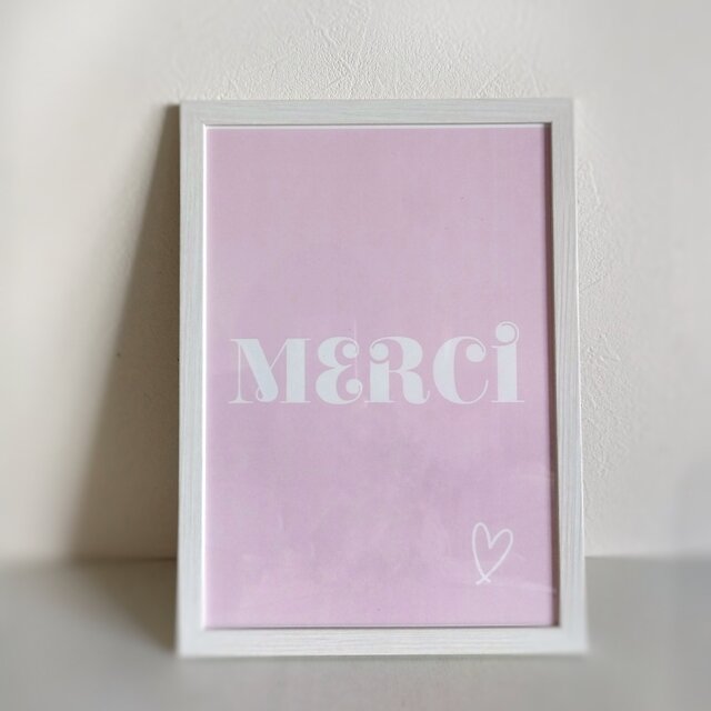 A4ポスター Merci | iichi 日々の暮らしを心地よくするハンドメイドやアンティークのマーケットプレイス