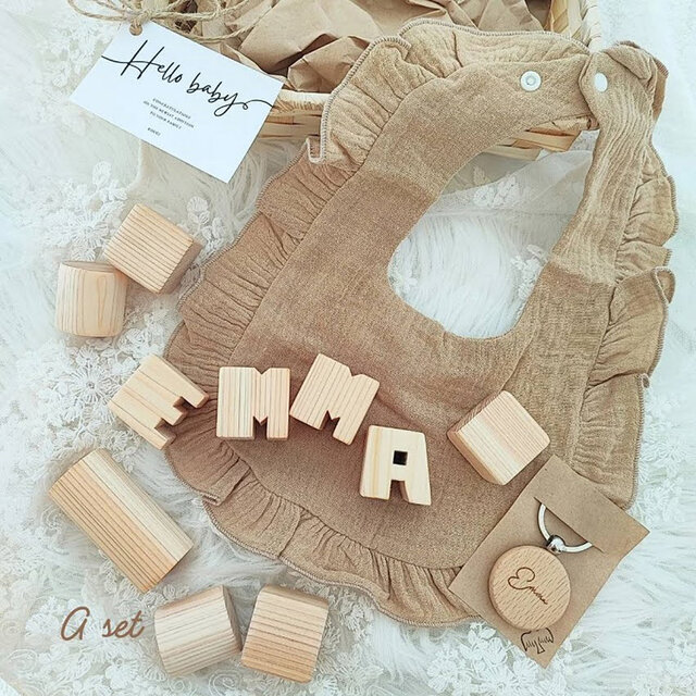 【送料無料】Thankyou〈39〉ベビーギフトset♡4点set・おなまえ積み木 | iichi 日々の暮らしを心地よくするハンドメイドやアンティークのマーケットプレイス