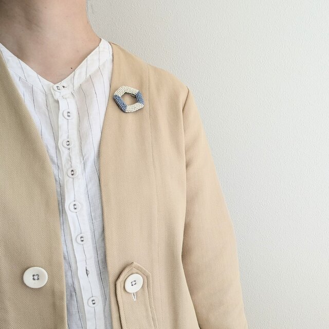 monolog 星屑ブローチ typeB BLUE | iichi 日々の暮らしを心地よくするハンドメイドやアンティークのマーケットプレイス