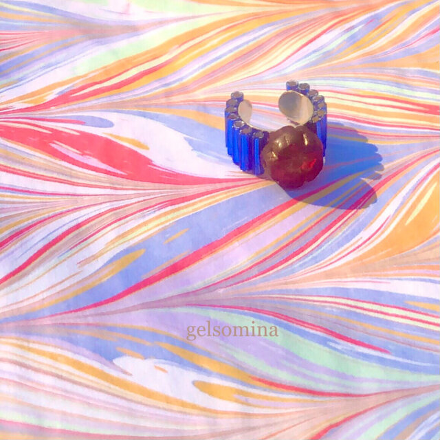 【夏のトライアル価格】★Vivid Hawaii | Ocean Blue& Red Hibiscus★イヤーカフ 片耳 | iichi 日々の暮らしを心地よくするハンドメイドやアンティークの ...