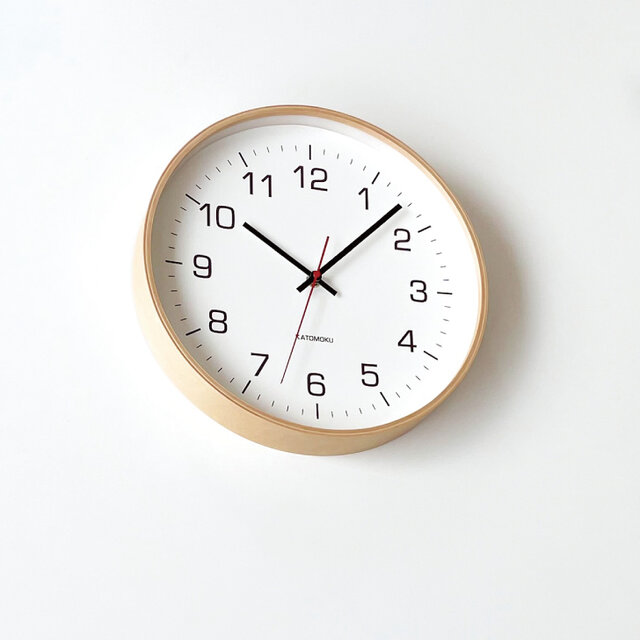 KATOMOKU plywood clock 22 ナチュラル km-61NA 掛け時計木製 曲げわっぱ | iichi 日々の暮らしを心地よくするハンドメイドやアンティークのマーケットプレイス
