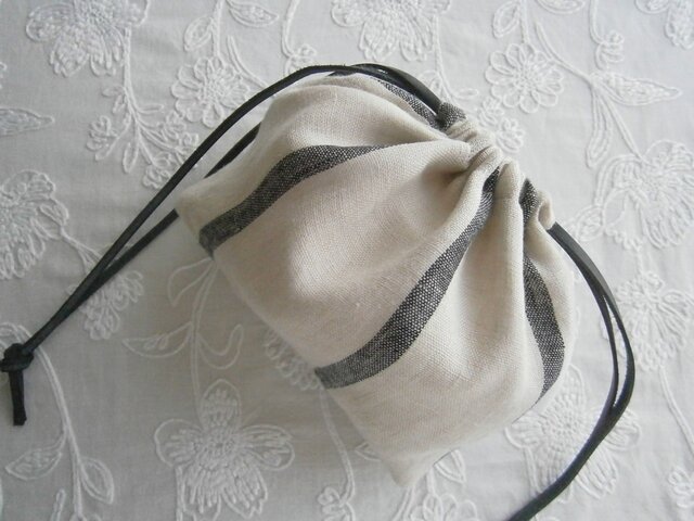 StripeLinen tote＆pouch | iichi 日々の暮らしを心地よくするハンドメイドやアンティークのマーケットプレイス