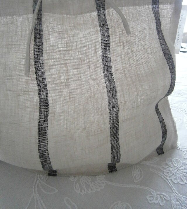 StripeLinen tote＆pouch | iichi 日々の暮らしを心地よくするハンドメイドやアンティークのマーケットプレイス