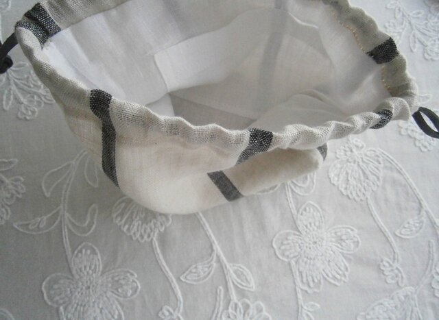 StripeLinen tote＆pouch | iichi 日々の暮らしを心地よくするハンドメイドやアンティークのマーケットプレイス