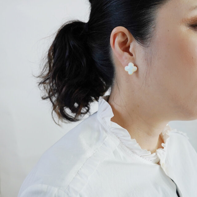 TP-259 美濃焼 パールの花型 x ヴィンテージの楕円型【 裏面レザー加工 】 | iichi 日々の暮らしを心地よくするハンドメイドやアンティークのマーケットプレイス