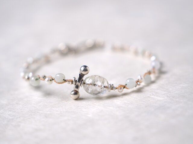 -Tourmaline quartz- braid bracelet | iichi 日々の暮らしを心地よくするハンドメイドやアンティークのマーケットプレイス