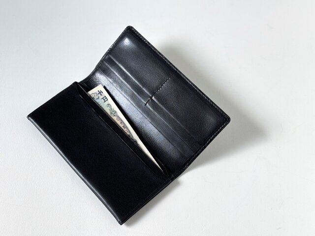 風琴マチ札入れ ( バケッタ ) ｜ 兵庫県産/手縫い/メンズ/ユニセックス/クラシック/札入れ | iichi 日々の暮らしを心地よくするハンドメイドやアンティークのマーケットプレイス