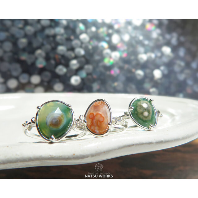 オーシャン ジャスパー リング / Ocean Jasper Ring 1 | iichi 日々の暮らしを心地よくするハンドメイドやアンティークのマーケットプレイス
