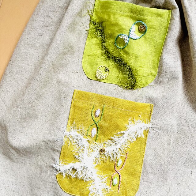 麻のワイドパンツ 縦ポケット2つ | iichi 日々の暮らしを心地よくするハンドメイドやアンティークのマーケットプレイス