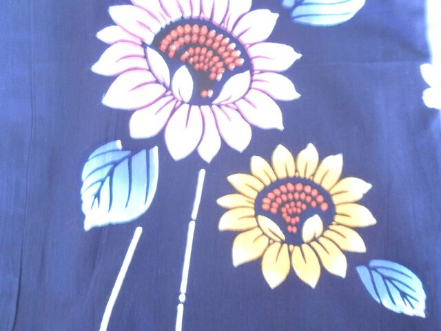 ☆浴衣ブラウス♪ひまわり柄☆/32kb024 | iichi 日々の暮らしを心地よくするハンドメイドやアンティークのマーケットプレイス