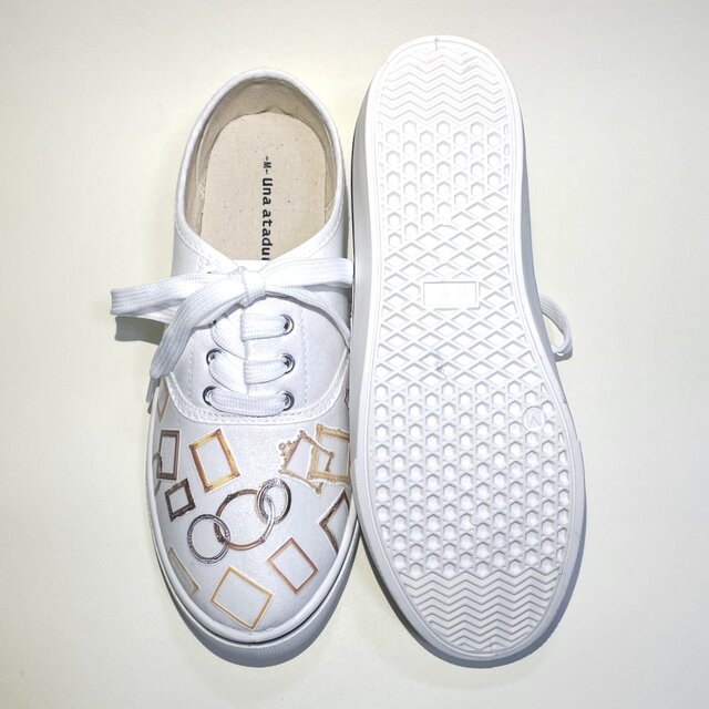 額縁柄デッキシューズ (22.5cm〜25.5cm・SS〜3Lサイズ) | iichi 日々の暮らしを心地よくするハンドメイドやアンティークのマーケットプレイス