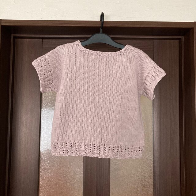 ＊送料無料＊ ニュアンスカラーのレーシーニット | iichi 日々の暮らしを心地よくするハンドメイドやアンティークのマーケットプレイス