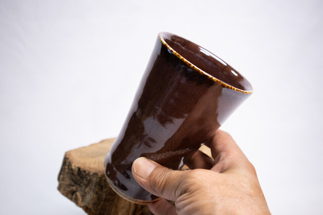 紫銅窯変2025 たっぷり入る ビアカップ | iichi 日々の暮らしを心地よくするハンドメイドやアンティークのマーケットプレイス