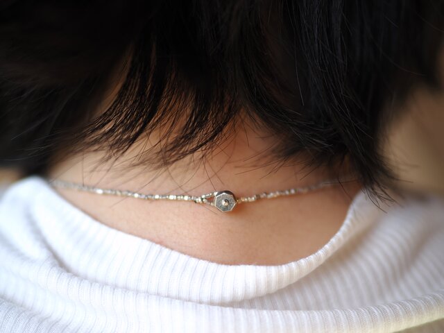 -Black Diamond- silver necklace | iichi 日々の暮らしを心地よくするハンドメイドやアンティークのマーケットプレイス