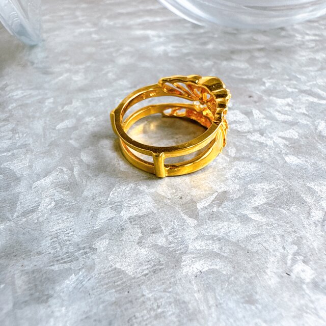 RA97-【 AVON 】エイボン・ヴィンテージリング 1998 Gold-tone Cubic Zirconia | iichi 日々の暮らしを心地よくするハンドメイドやアンティークの ...