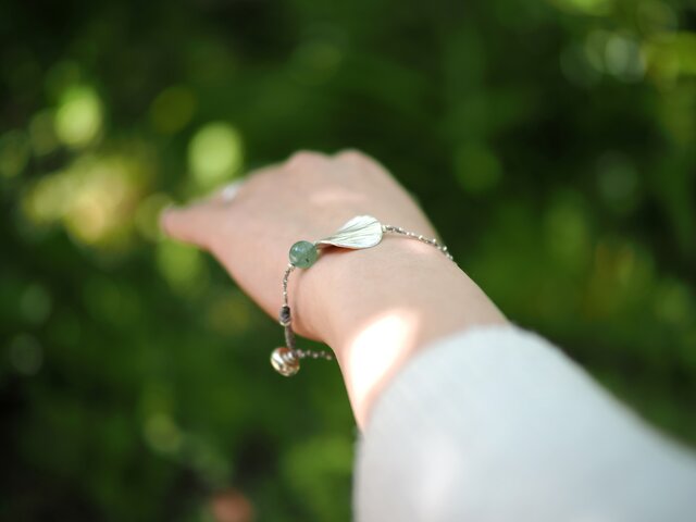 -Karensilver・Aventurine- braid bracelet | iichi 日々の暮らしを心地よくするハンドメイドやアンティークのマーケットプレイス