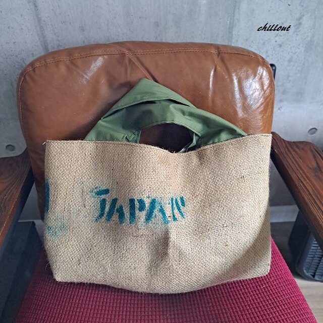 Coffee Hemp Bag：crop：コーヒー麻袋バッグ【0865】 | iichi 日々の暮らしを心地よくするハンドメイドやアンティークのマーケットプレイス