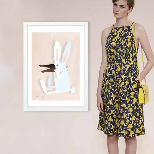 バレバレです ウサギ 送料無料 イラスト A4〜A0 ポスター アートポスター アートsei検索新着順 3524 | iichi 日々の暮らしを心地よくするハンドメイドやアンティークの ...