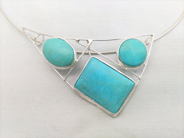 トルコ石チョーカー | iichi 日々の暮らしを心地よくするハンドメイドやアンティークのマーケットプレイス