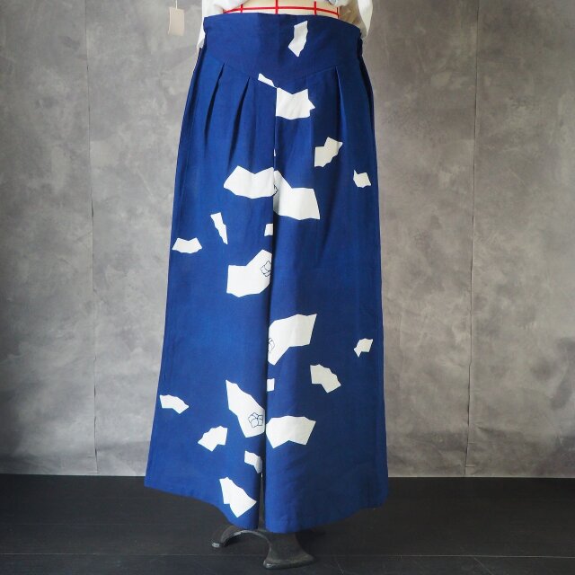 セットアップ ワイドパンツ+ブラウス 扇子文様 浴衣をリメイク set0005 / 古布 ゆかた 着物 ボトムス | iichi 日々の暮らしを心地よくするハンドメイドやアンティークの ...