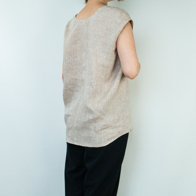 ちょっぴり可憐なリネンのルームウェア【フレンチスリーブ&ショートパンツ・カフェラテ】 | iichi 日々の暮らしを心地よくするハンドメイドやアンティークのマーケットプレイス