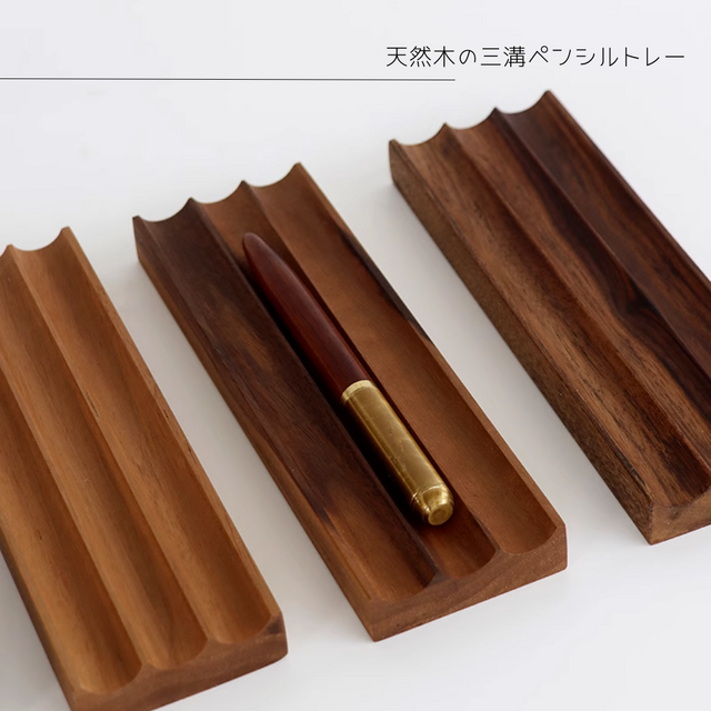 受注生産 職人手作り ペンシルトレー ペン置き ペントレー オフィス インテリア テレワーク 木工 木製 ギフト LR2018 | iichi 日々の暮らしを心地よくするハンドメイドや ...