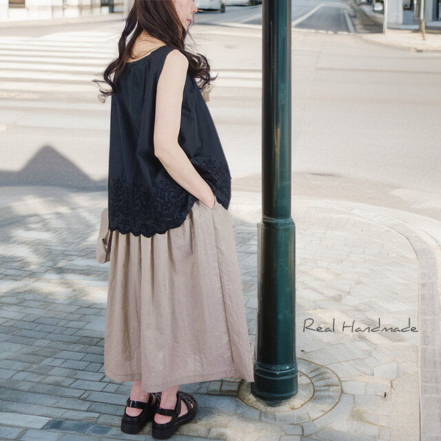 [予約販売] 薄紫をひそませて・ワッシャーギャザースカート（セットアップ可） | iichi 日々の暮らしを心地よくするハンドメイドやアンティークのマーケットプレイス