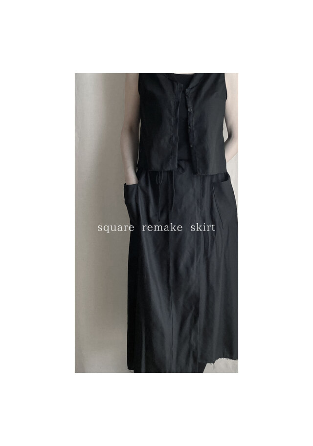 Square remake skirt | iichi 日々の暮らしを心地よくするハンドメイドやアンティークのマーケットプレイス