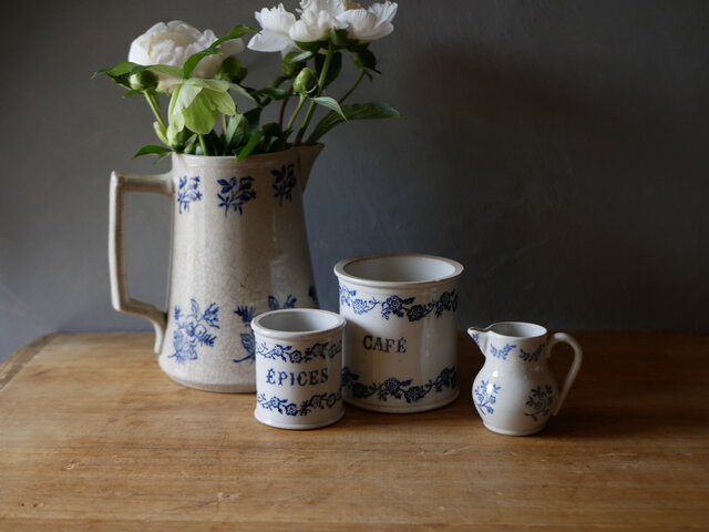 SAINT－UZE キャニスター épices 器 アンティーク ブロカントのある暮らし | iichi 日々の暮らしを心地よくするハンドメイドやアンティークのマーケットプレイス