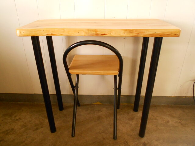 ひのきアイアンテーブルイスセット06-25 | iichi 日々の暮らしを心地よくするハンドメイドやアンティークのマーケットプレイス