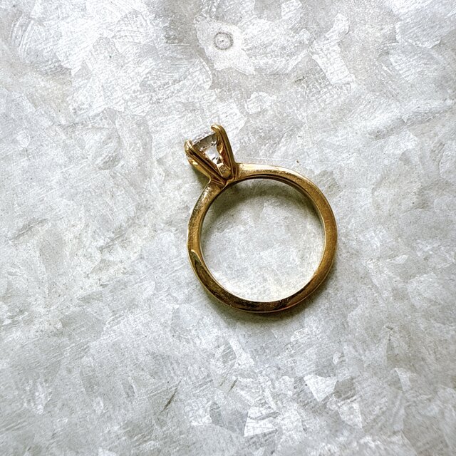 RA99-【 AVON 】エイボン・ヴィンテージリング 1990s 18K H.G.E. Clear Rhinestones | iichi 日々の暮らしを心地よくするハンドメイドや ...