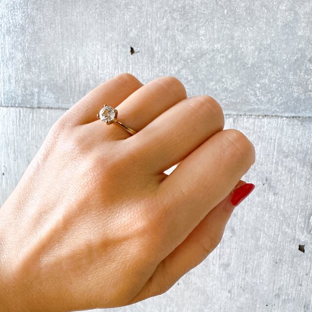 RA99-【 AVON 】エイボン・ヴィンテージリング 1990s 18K H.G.E. Clear Rhinestones | iichi 日々の暮らしを心地よくするハンドメイドや ...