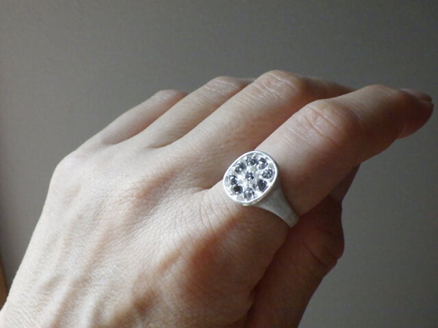 1点もの SV原石ダイアブラックのリング | iichi 日々の暮らしを心地よくするハンドメイドやアンティークのマーケットプレイス