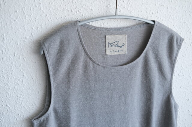 リネンコットンアンダーウェア ノースリーブ（フォーグ・レディースLサイズ） | iichi 日々の暮らしを心地よくするハンドメイドやアンティークのマーケットプレイス