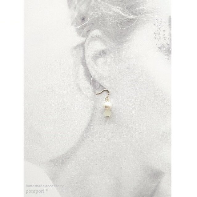 melting snowピアス | iichi 日々の暮らしを心地よくするハンドメイドやアンティークのマーケットプレイス