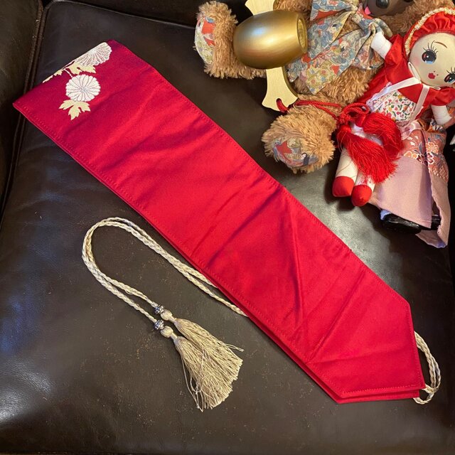 和洋折衷 名古屋帯リメイク ハンドバッグ バック ショルダーチェーン付き ガマ口タイプ 帯サッシュベルト セット あ-87 | iichi 日々の暮らしを心地よくするハンドメイドやアンティーク ...