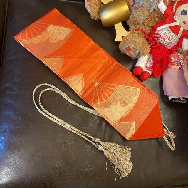 着物リメイク ミニミディ ワンピース ドレス 洗える 化繊 名古屋帯サッシュベルト 和洋折衷 木漏れ日のような色彩KW-978 | iichi 日々の暮らしを心地よくするハンドメイドや ...