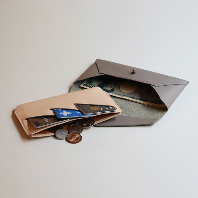 ミニマム長財布 ENVELOPE (WHITE) | iichi 日々の暮らしを心地よくするハンドメイドやアンティークのマーケットプレイス
