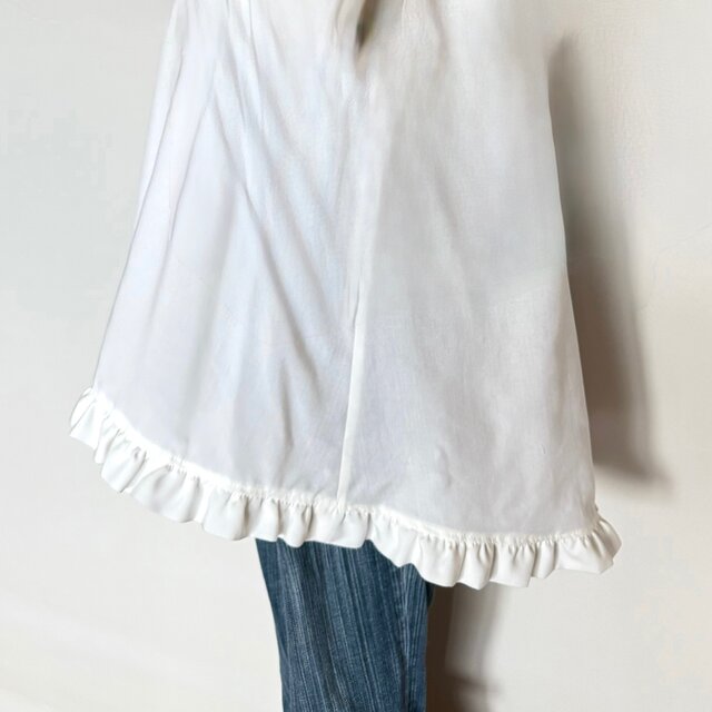 フリルスリーブレスブラウス 受注製作 | iichi 日々の暮らしを心地よくするハンドメイドやアンティークのマーケットプレイス